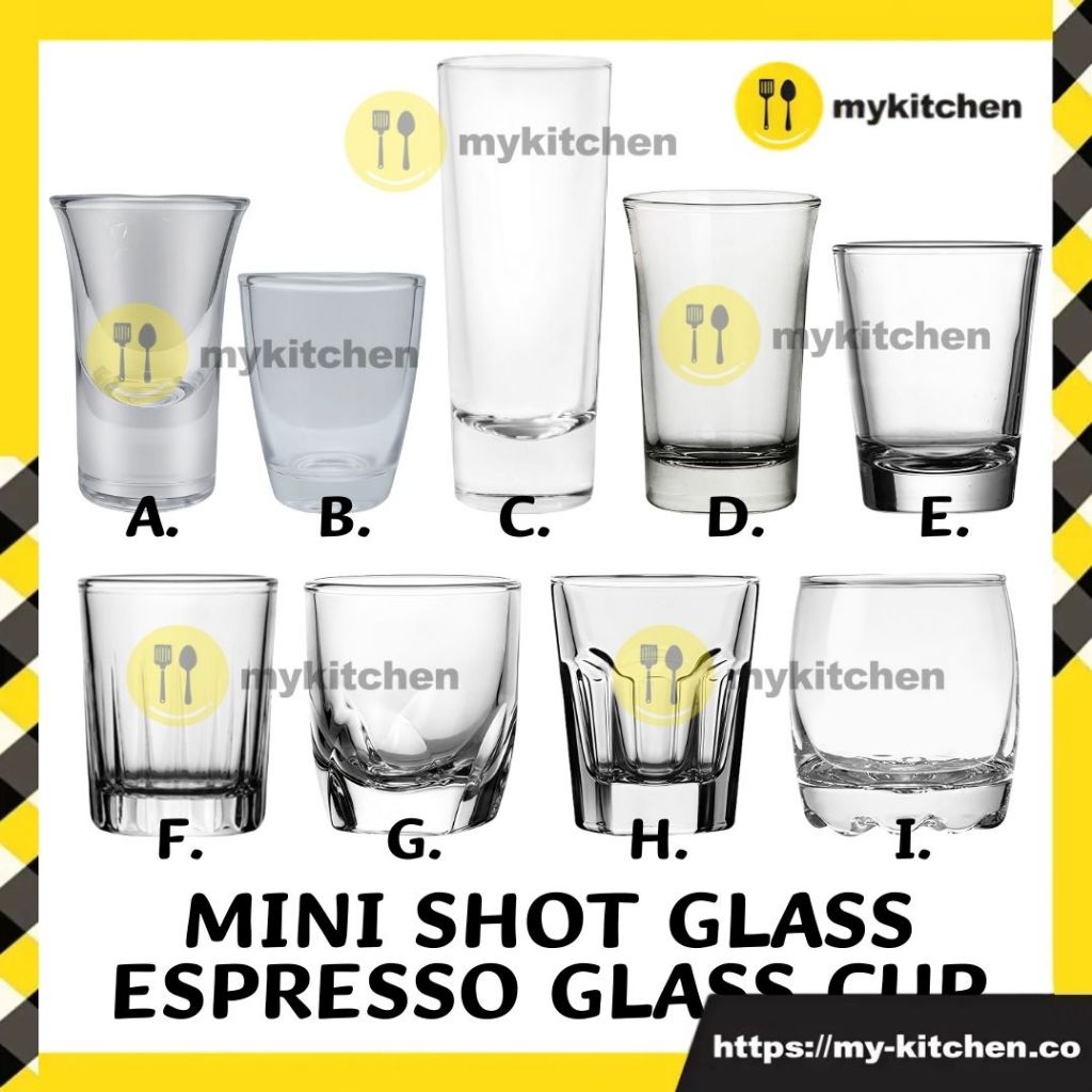 [MY KITCHEN] Shot Glass Whiskey Vodka Rum Cocktail Tequila Shooter ...