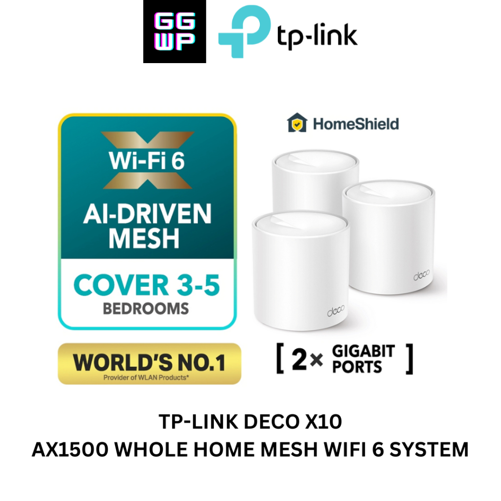 TP-LINK Deco X10 AX1500 Dual Band Gigabit OFDMA MU-MIMO Wi-Fi 6 Mesh Router Works with all ...