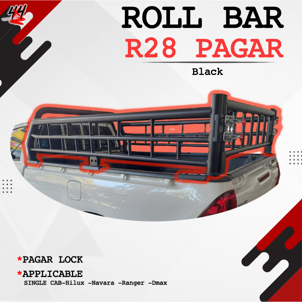 Single Cab Roll Bar with Pagar R28 Hilux Navara Ranger Dmax 4x4 Sport ...