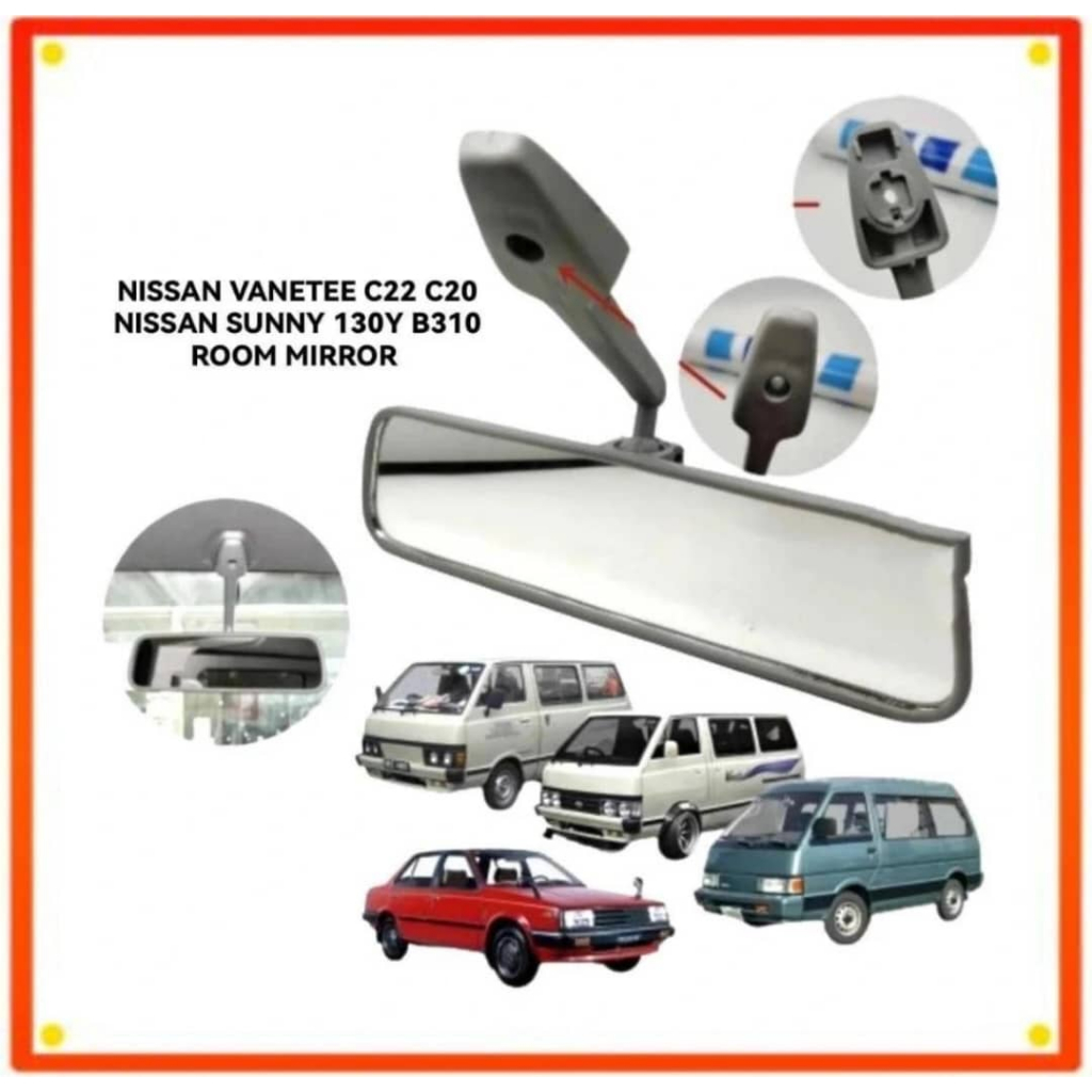 Nissan Sunny 130Y B11 C22 Van Datsun 120Y B210 B310 Interior Rear View ...