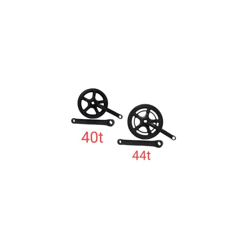 BICYCLE 40T/44T STEEL COTTERLESS CRANK SET FOR BICYCLE MOUNTAIN BIKE ...