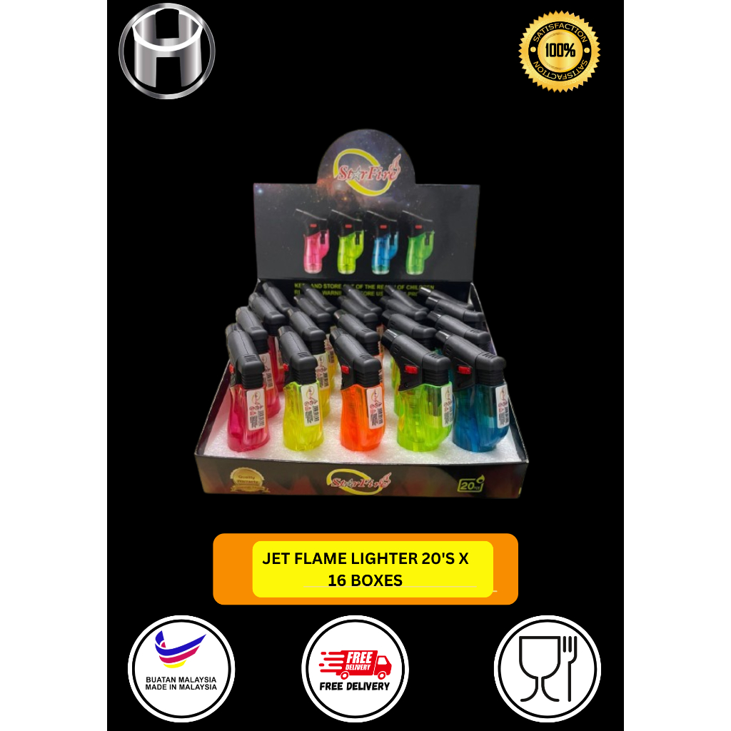 JET FLAME LIGHTER 20'S X 16 BOXES / Pemetik Api Kalis Angin 🔥Ready ...