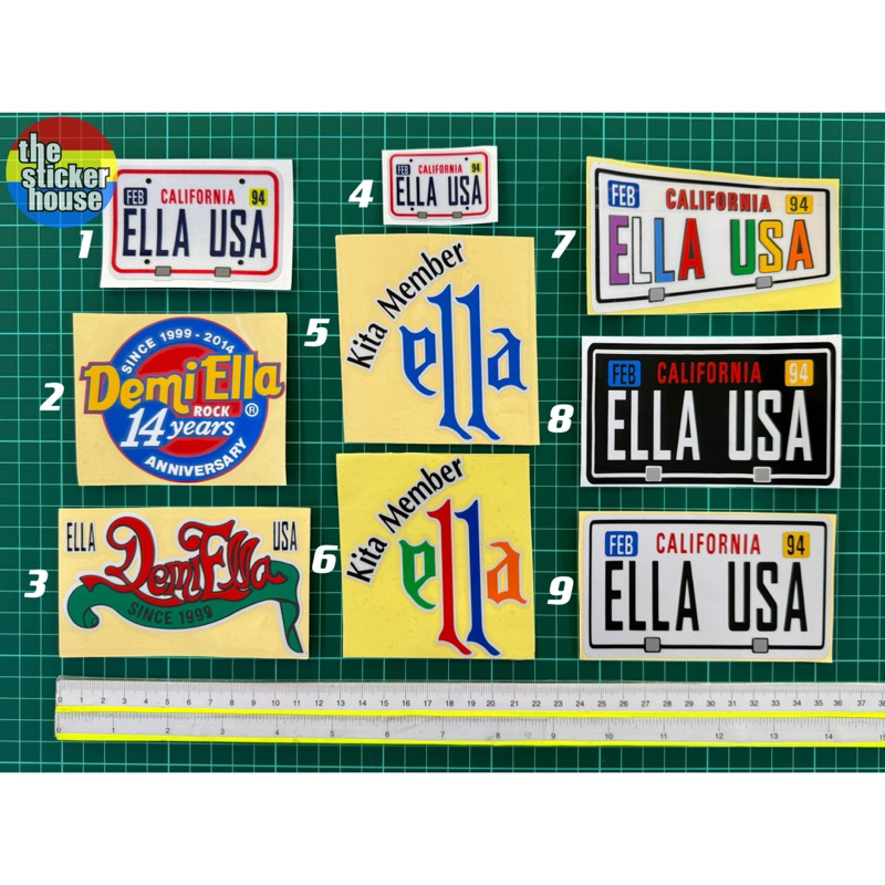 ELLA USA/DEMI ELLA/KITA MEMBER ELLA STICKER PRINTING LAMINATED ...