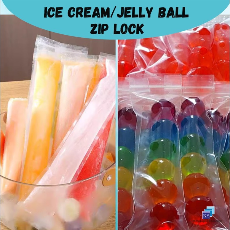 100pcs Plastik Zip Jelly Ball viral / 5X15cm/ 5X19cm / 5X25cm | Shopee ...