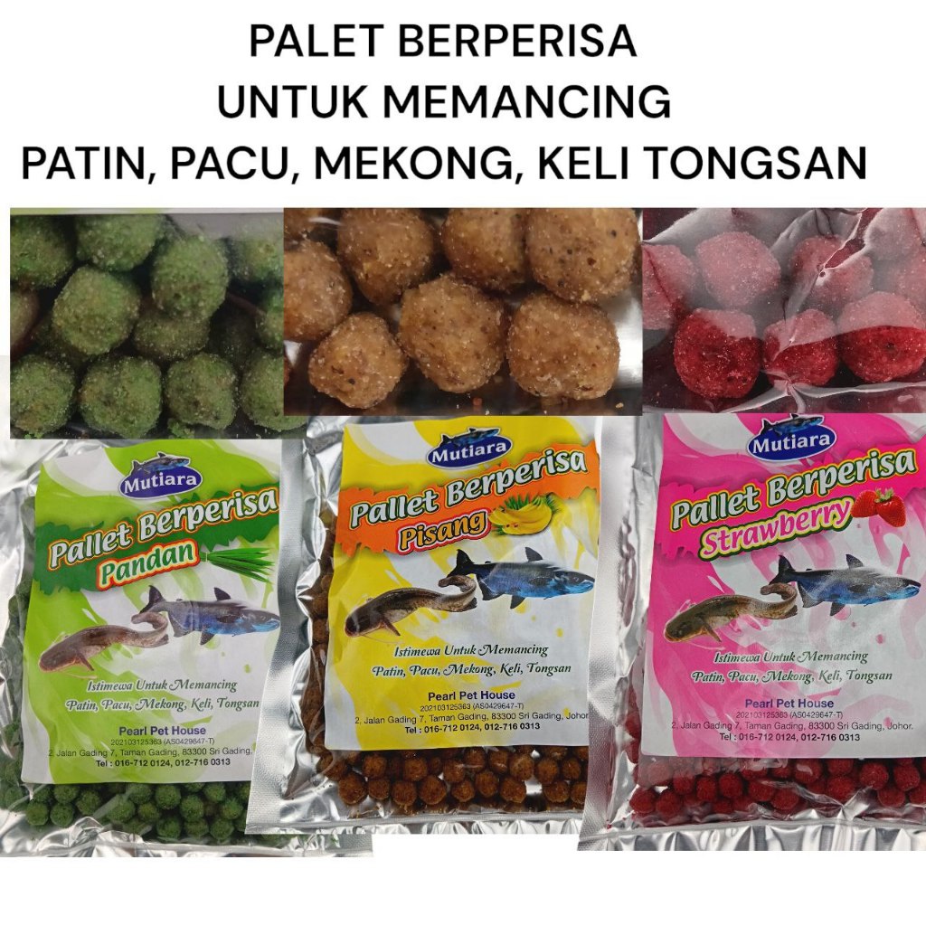 MUTIARA PALET PALLET IKAN BERPERISA STRAWBERRY/PANDAN/PISANG UNTUK ...