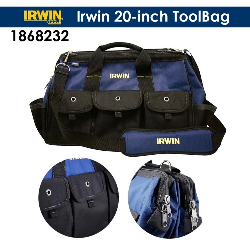 Irwin 20-inch / 500mm Standard Tool Bag with 12 Pockets | Shopee Malaysia