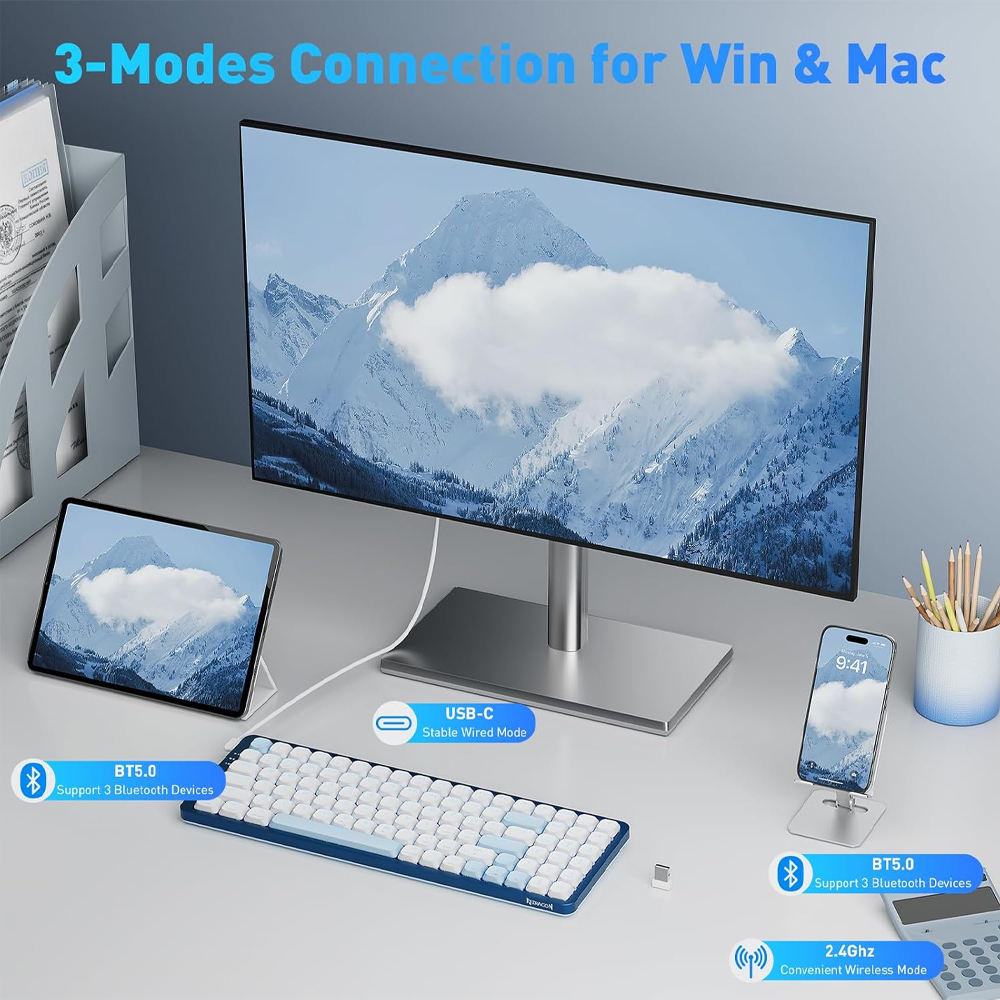 Redragon K684 Eva Pro 96keys Low-profile Tri-Mode RGB Mechanical Keyboard Ultra-Thin - nuphy air ...