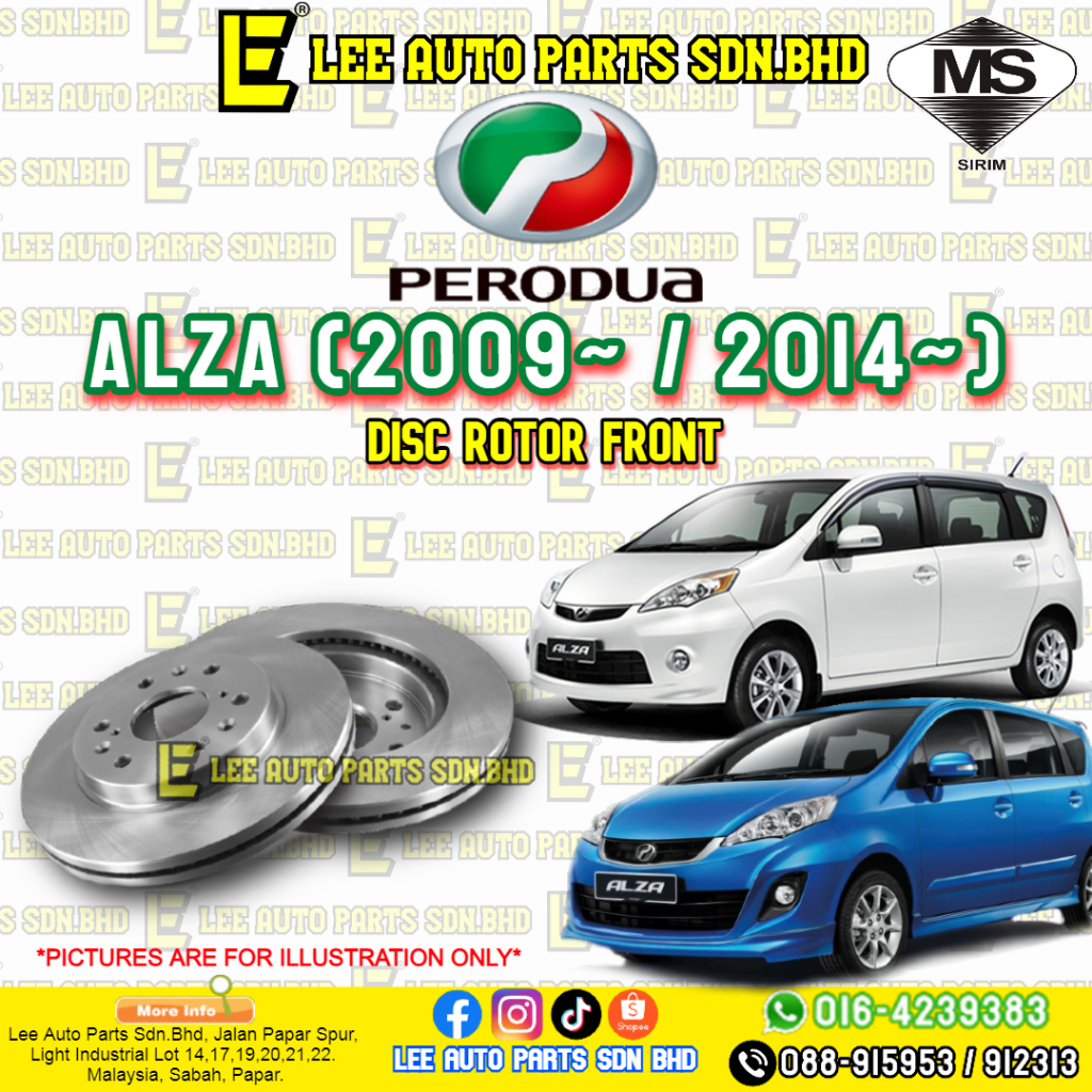 PERODUA ALZA DISC ROTOR FRONT (2009~) (2014~) (ONE PIECE PRICE ...