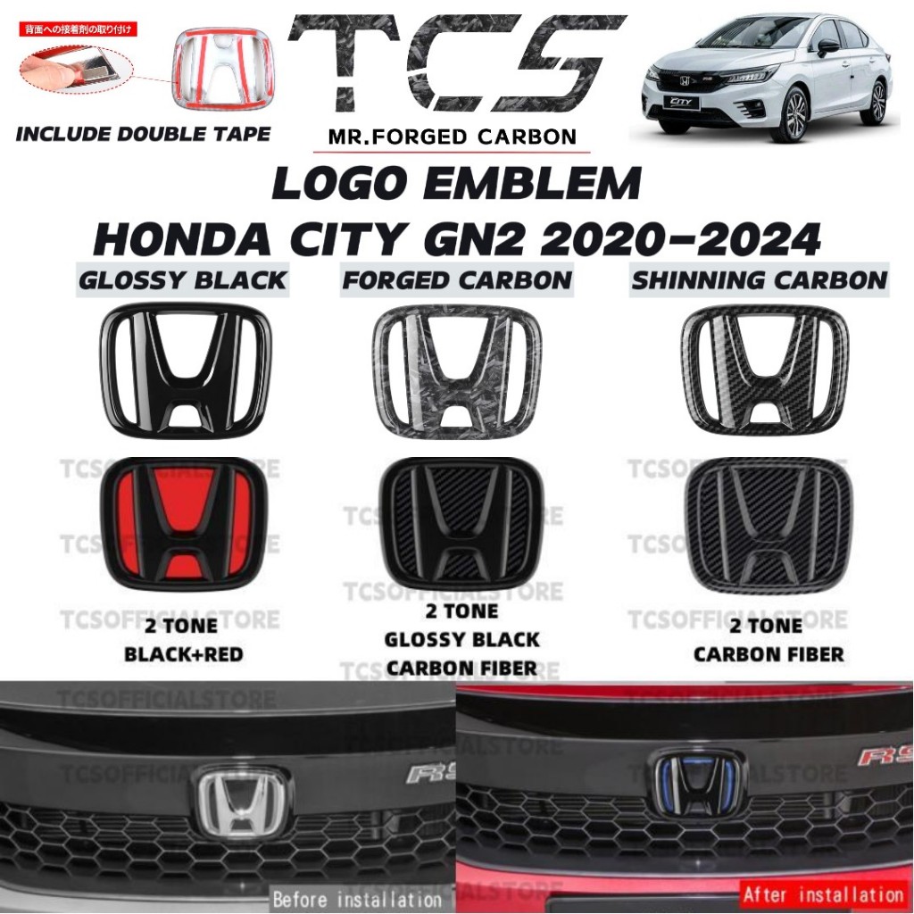 TCS HONDA CITY RS GN2 2020-2024 SEDAN CAR LOGO EMBLEM PLUG&PLAY ...