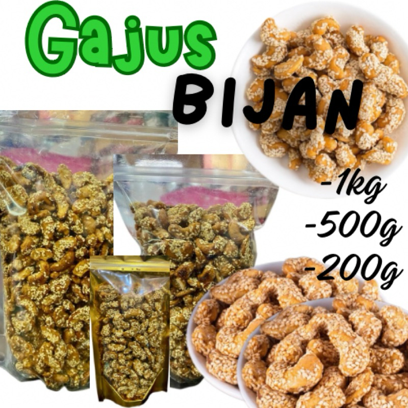 GAJUS SIRA BIJAN | CASHEW NUTS WHITE SASAME COATING | Shopee Malaysia