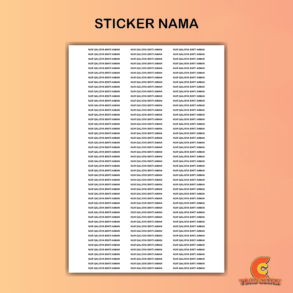 Sticker Nama Transparent Name | Sticker Nama White Background ...