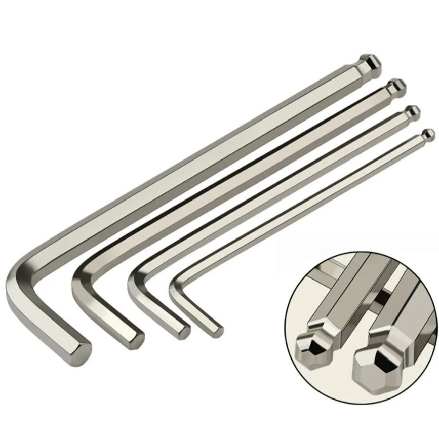 (1pcs) Allen Key Ball Point Head L Shape Allen Wrench Hex Key CRV Ball ...