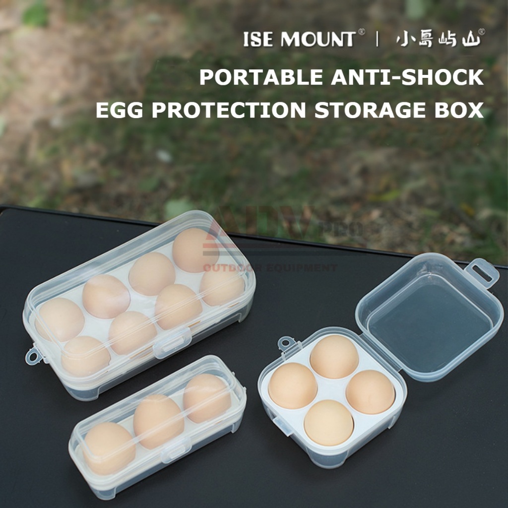 Portable Egg Storage Box Anti-Shock Outdoor Camping Picnic Hiking 3/4/8 ...