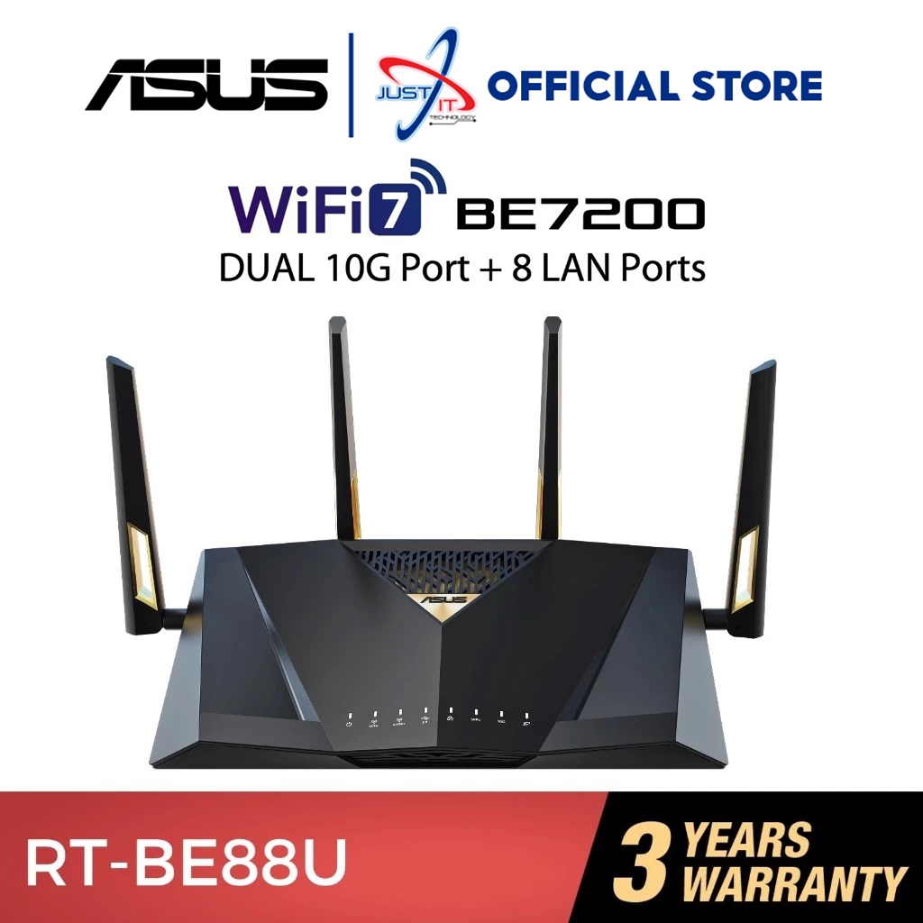 ASUS RT-BE88U BE7200 Dual Band Wi-Fi 7 Gaming Router | Shopee Malaysia