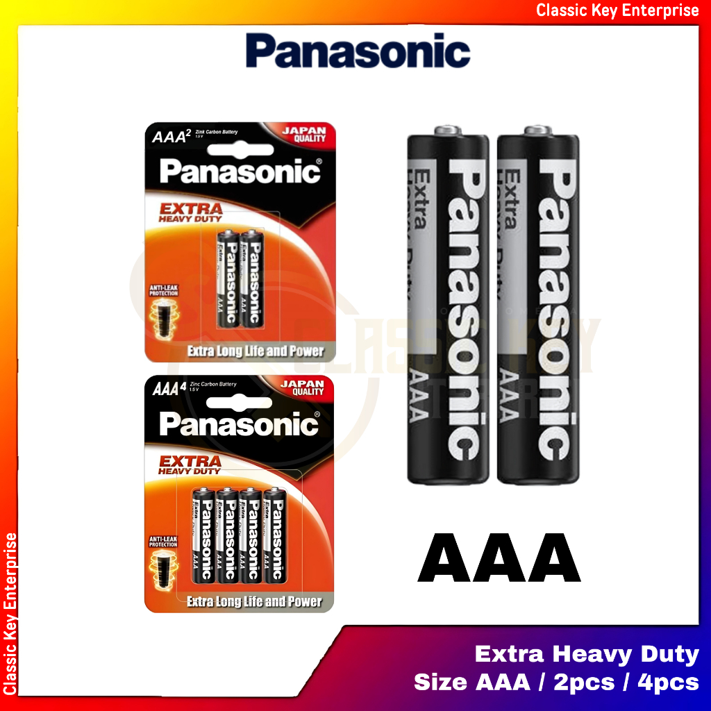 ORIGINAL Panasonic Extra Heavy Duty Battery (AAA) UM-4SHD | Shopee Malaysia