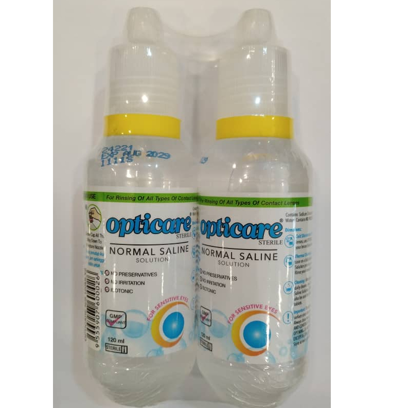 OPTICARE Normal Saline Solution 120mlx2 | Shopee Malaysia