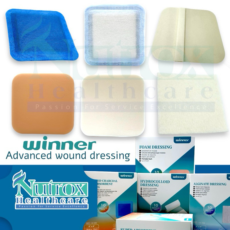 Winner’s Advanced Wound Dressing Solutions, 10cm x 10cm (1 pc) Alginate ...