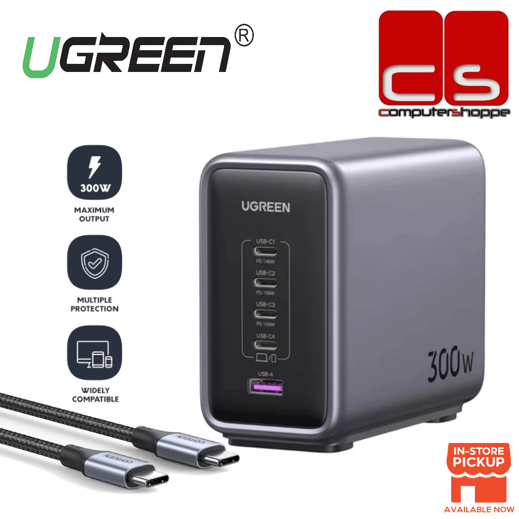 UGREEN Nexode 300W USB C GaN Charger-5 Ports Desktop Charger - UG-CD333-90904 | Shopee Malaysia