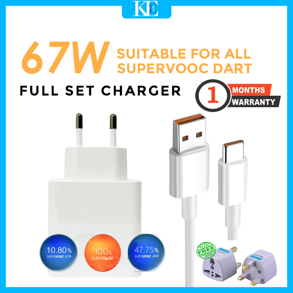 Charger 67W Eu Plug Full Set Charger with Cable for Oppo and Realme ...