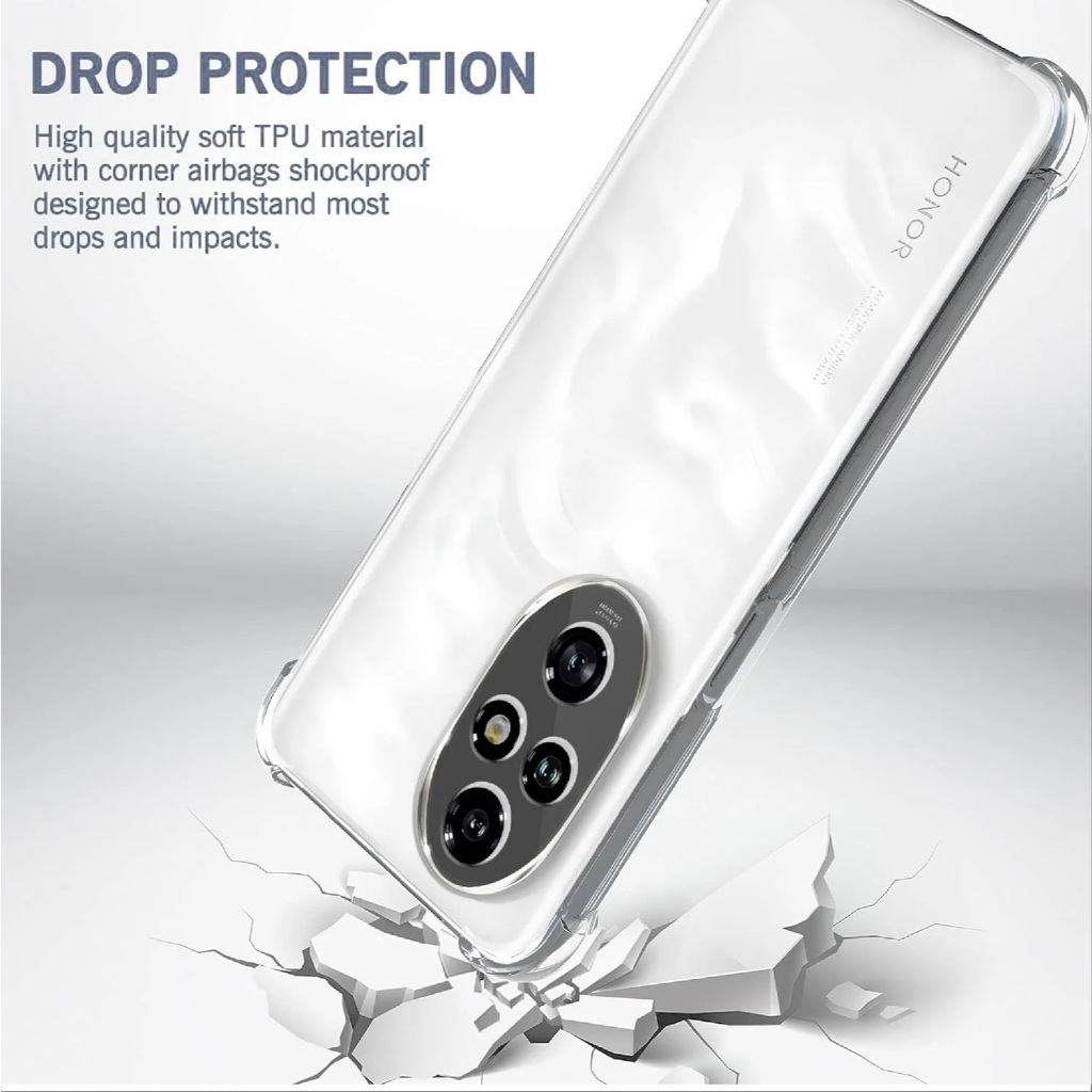 HONOR 200 PRO 5G / HONOR 200 5G ShockProof TPU Case Clear Casing Cover ...