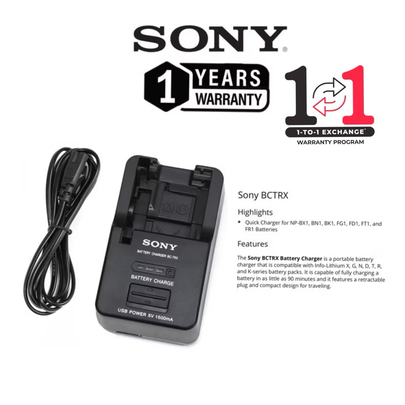 Sony BC-TRX BCTRX charger for NPBX1 NPBN1 NPFG1 NPFD1 NPFT1 NPFT1 (1 ...