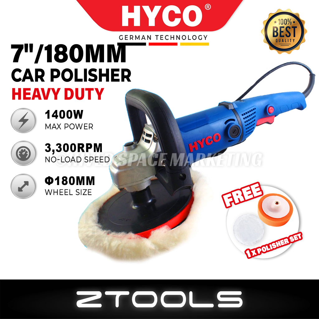 HYCO 1400W/ 7" Car Polisher HY9229 | OKATZ Car Polish Machine | Mesin ...