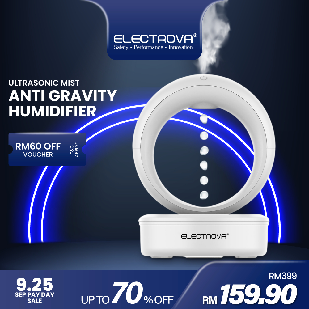 Electrova Anti Gravity Humidifier with Ultrasonic Mist & Aroma Diffuser ...