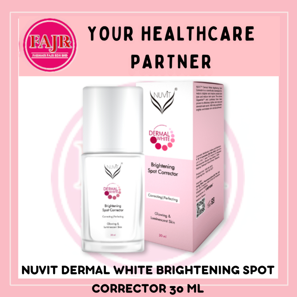 NUVIT DERMAL WHITE BRIGHTENING SPOT CORRECTOR 30 ML | Shopee Malaysia