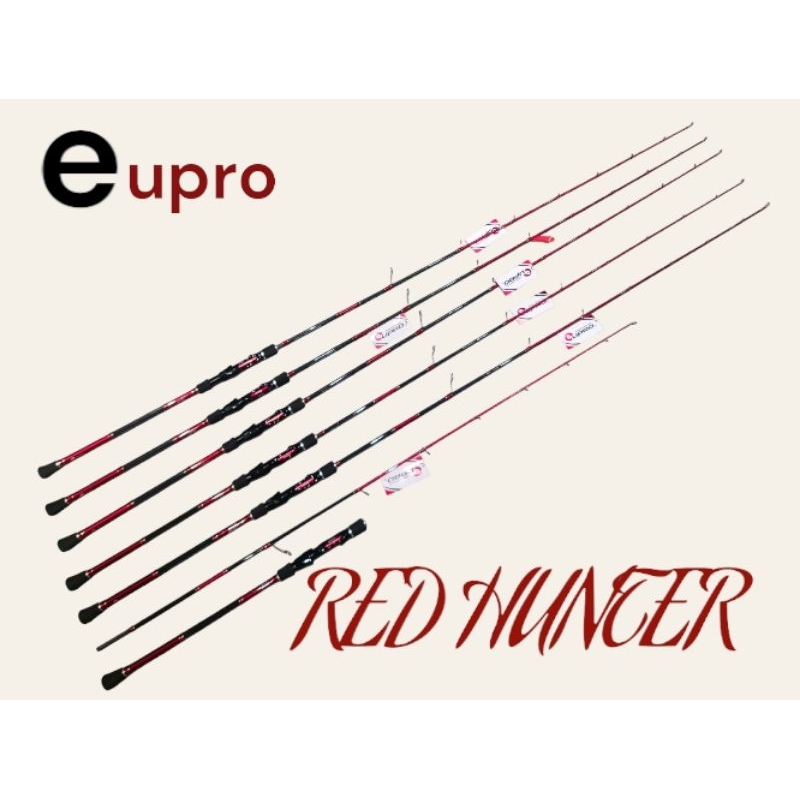 EUPRO RED HUNTER GEN 2 JIGGING SPINNING FISHING ROD (SOLID CARBON ...