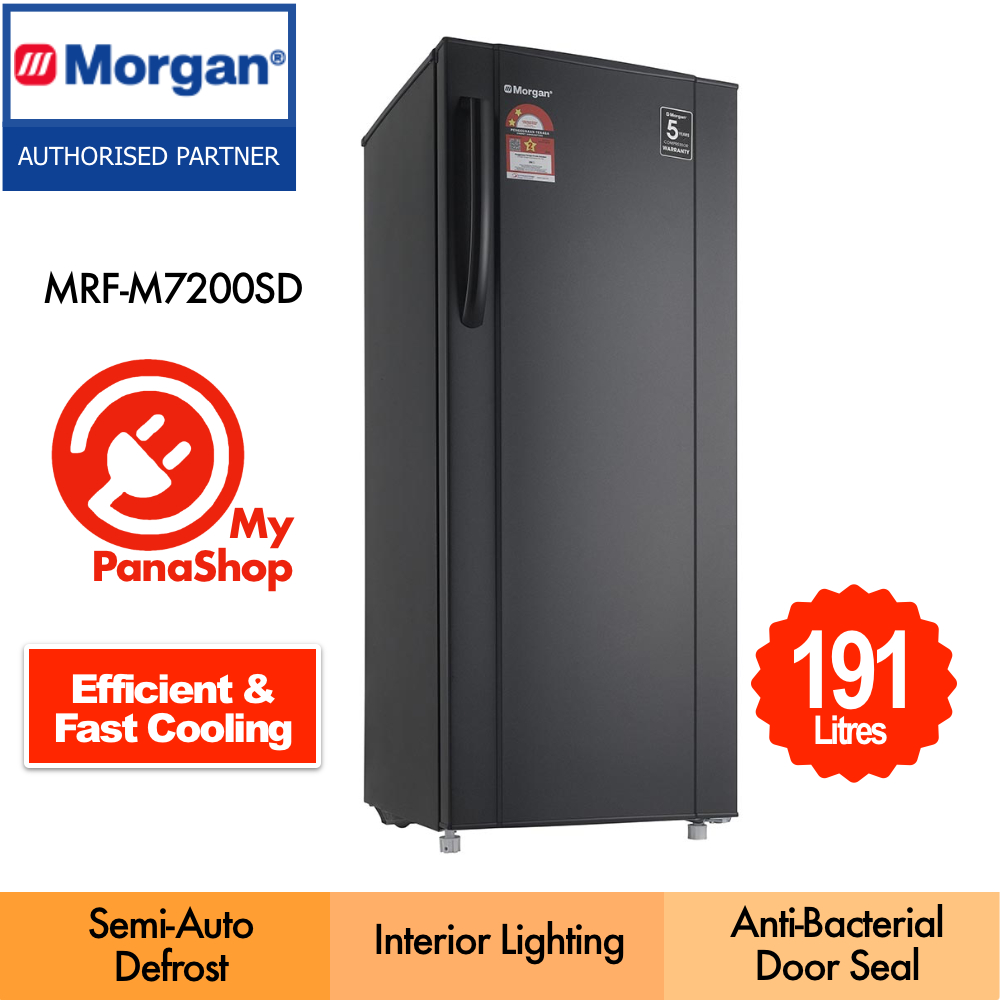 Morgan Single Door Fridge Refrigerator Peti Sejuk ( 191L ) MRF-M7200SD ...