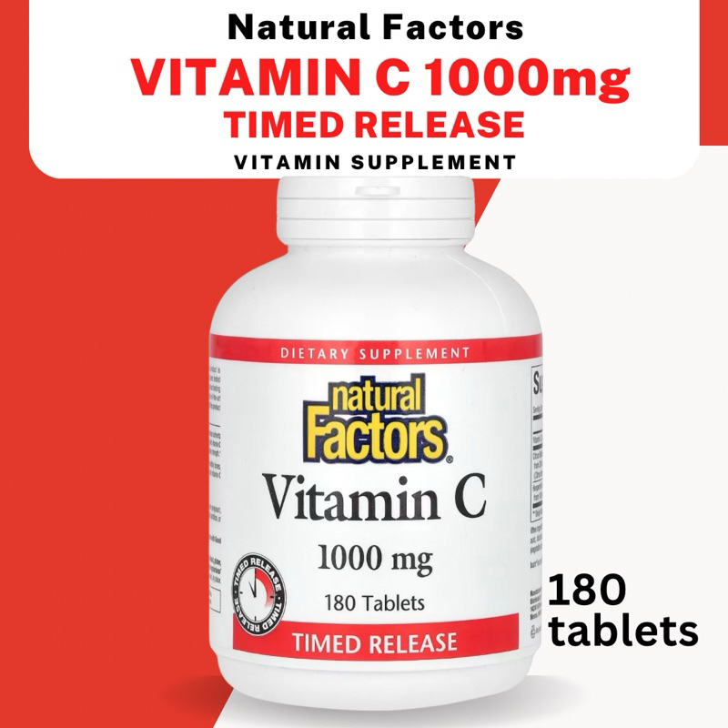 Natural Factors Vitamin C Timed Release 1000 mg 180 Tablets ...