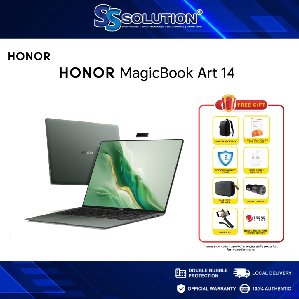 HONOR MagicBook Art 14 (16GB RAM + 1TB ROM) 14.6-inch 3.1K OLED HONOR Eye Comfort Display I AI ...