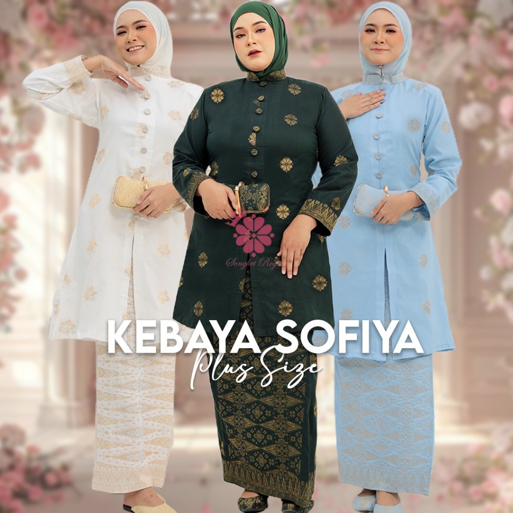 PLUS SIZE KEBAYA SOFIA SIZE 3XL-8XL IPLUS SIZE KEBAYA SONGKET IBUNGA ...