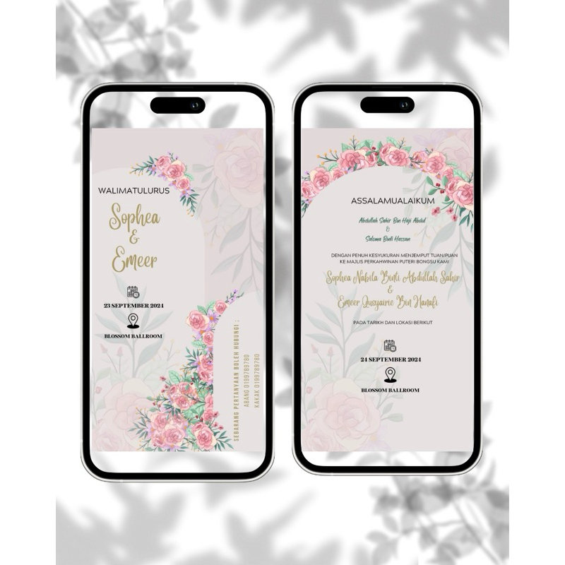 Kad Kahwin Digital | Wedding | Tunang | Birthday | Aqiqah | Rumah Terbuka | Shopee Malaysia