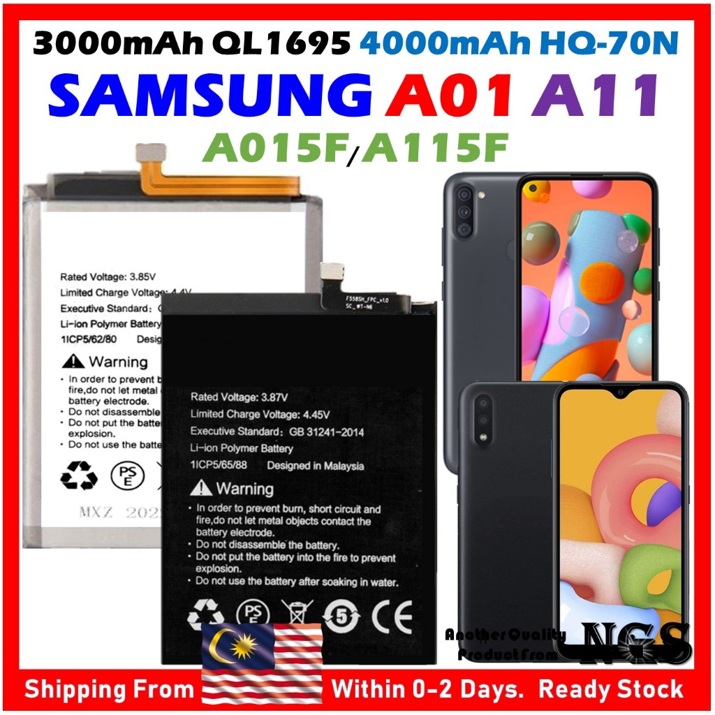 3000mAh QL1695 For SAMSUNG Galaxy A01 A015F / 4000mAh HQ-70N Compatible ...