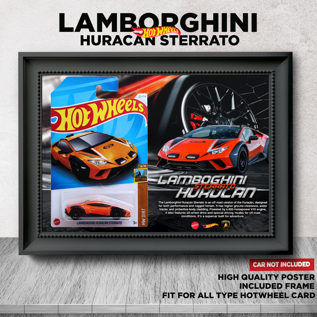 Frame Hotwheels Lamboghini Huracan Sterrato Edition Poster | Shopee ...