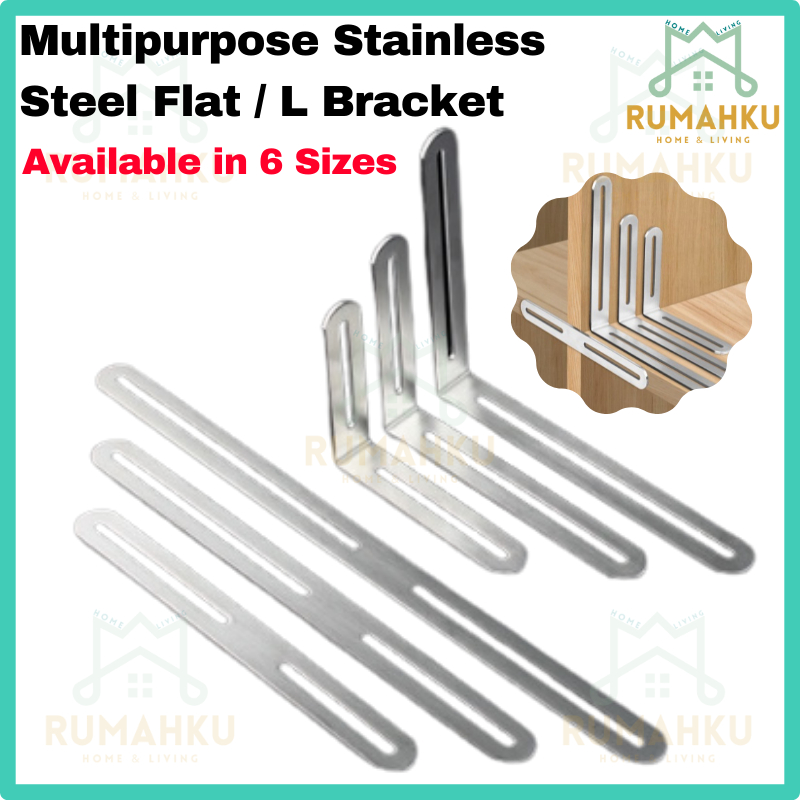 RMK Multipurpose Stainless Steel 304 Heavy Duty L shape Bracket wall ...