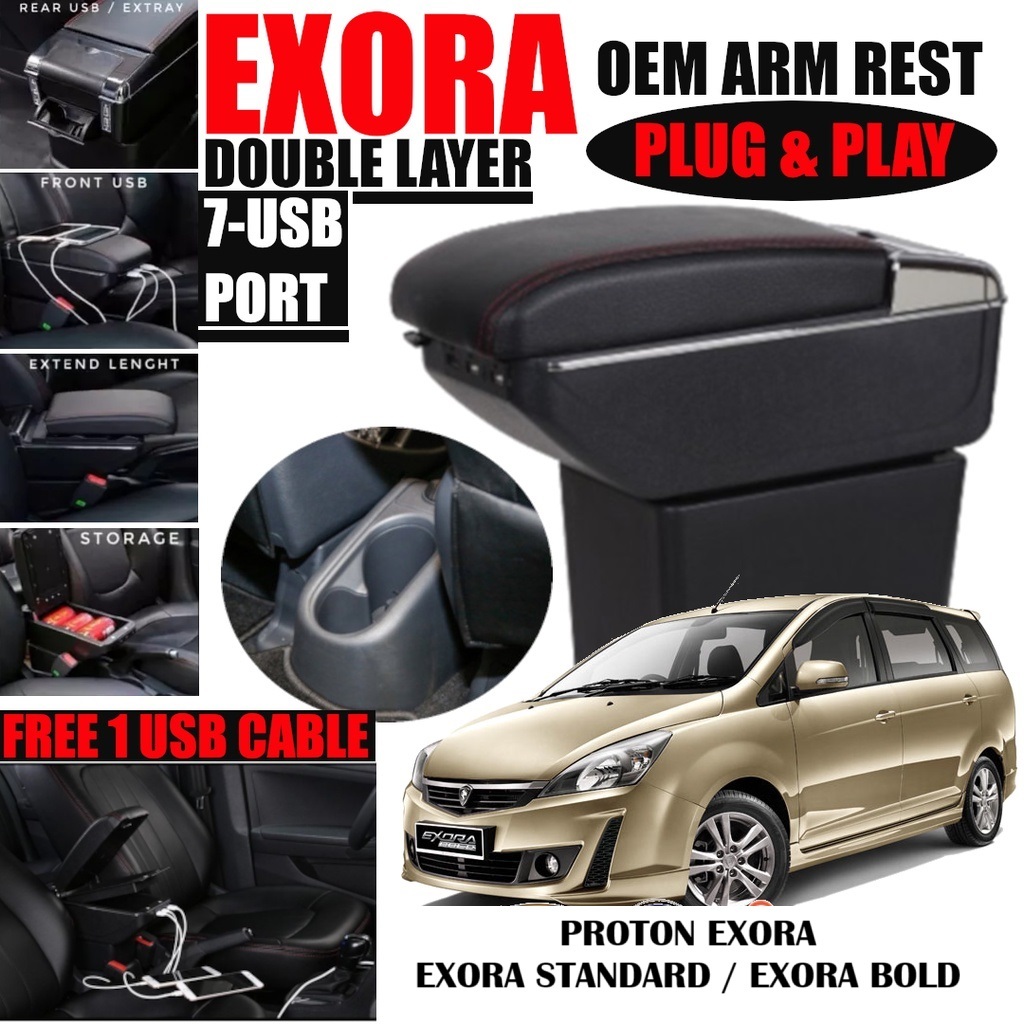 Car Arm Rest Exora Armrest Console Box Organizer Storage Seat Cushion ...