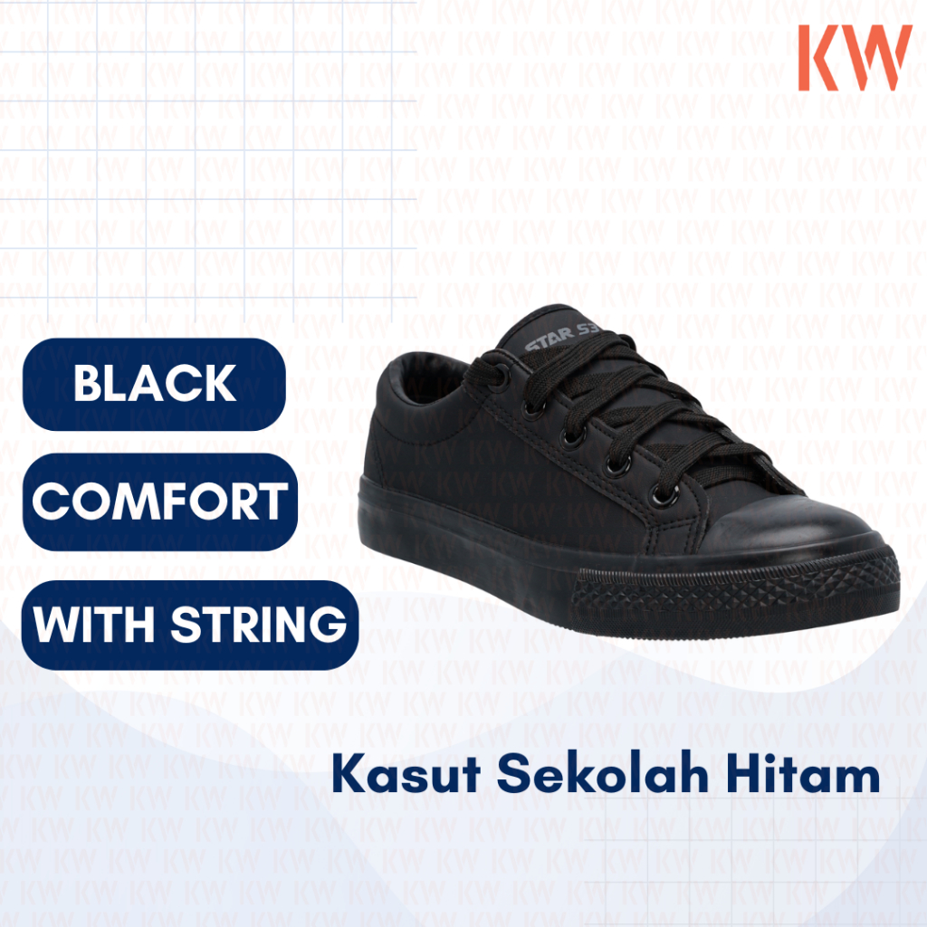 KC Star 53 Kasut Sekolah Hitam Sekolah Menengah School Shoes Black ...
