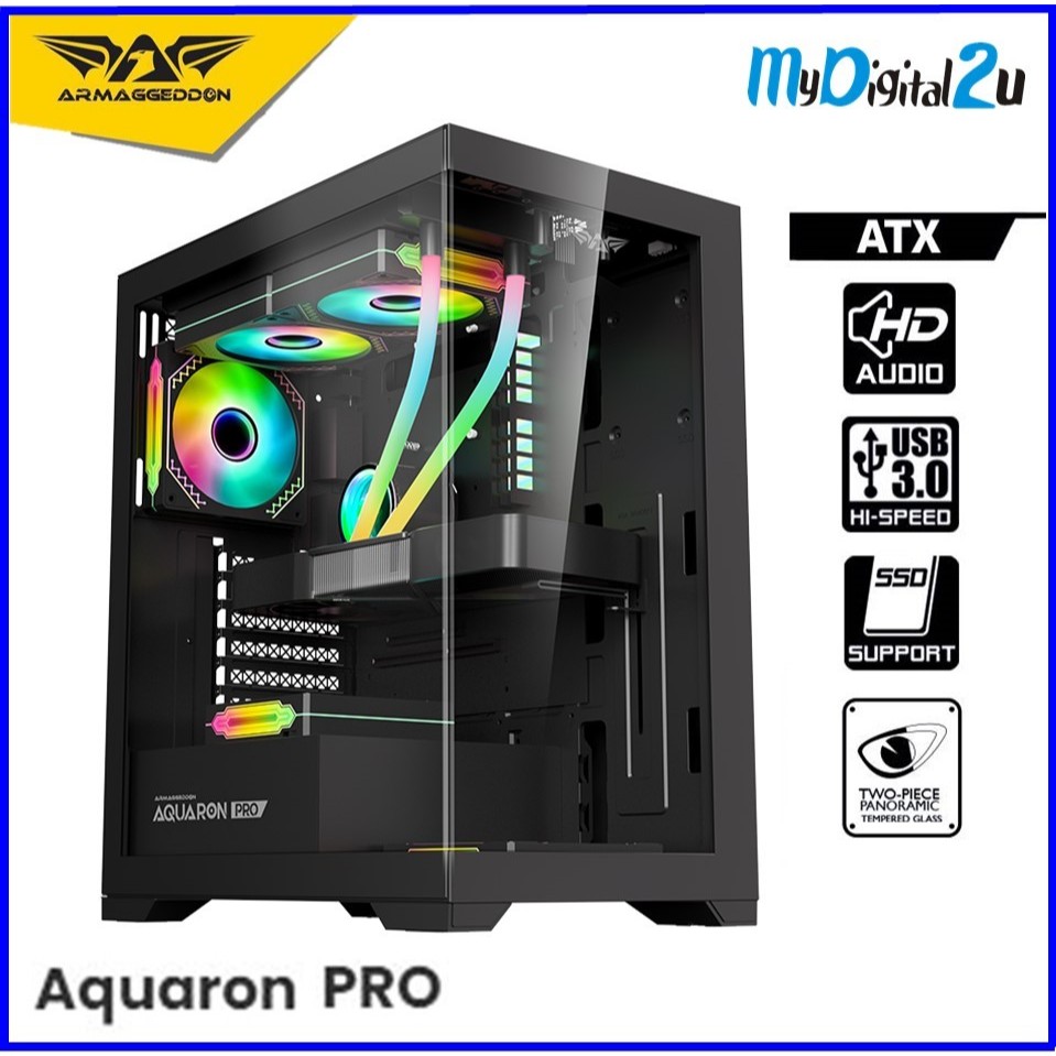 Armaggeddon Aquaron Pro ATX Transparent view Gaming Casing Chassic PC ...