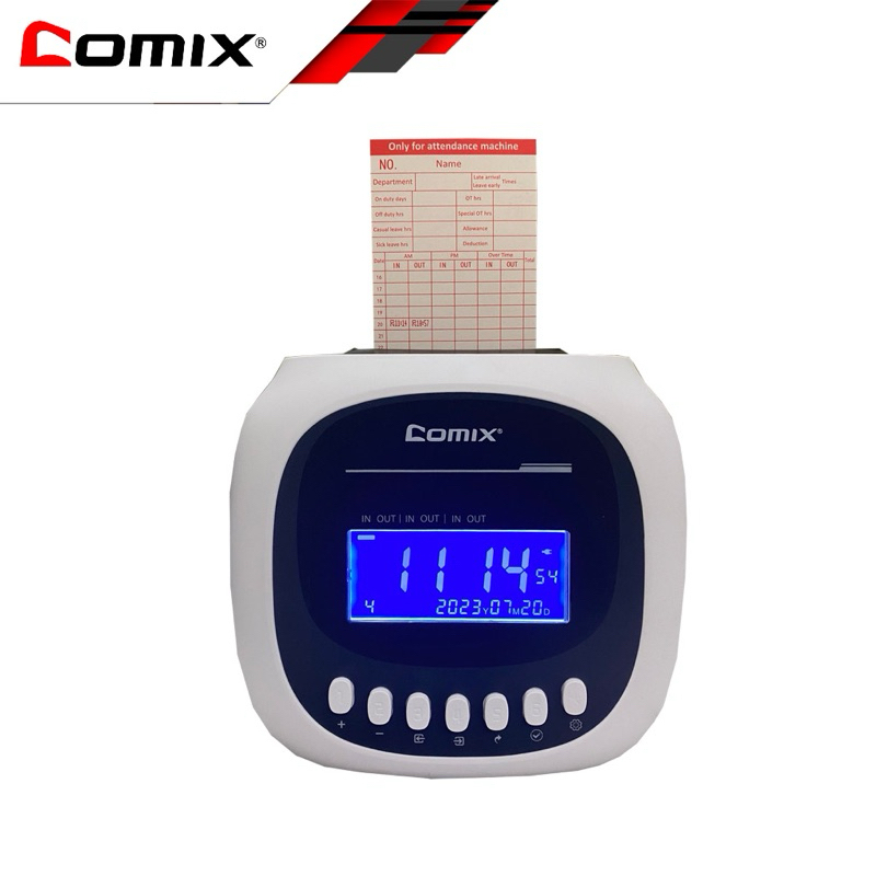 Comix 6 Columns Time Recorder Punch Card Machine Time Attendance ...