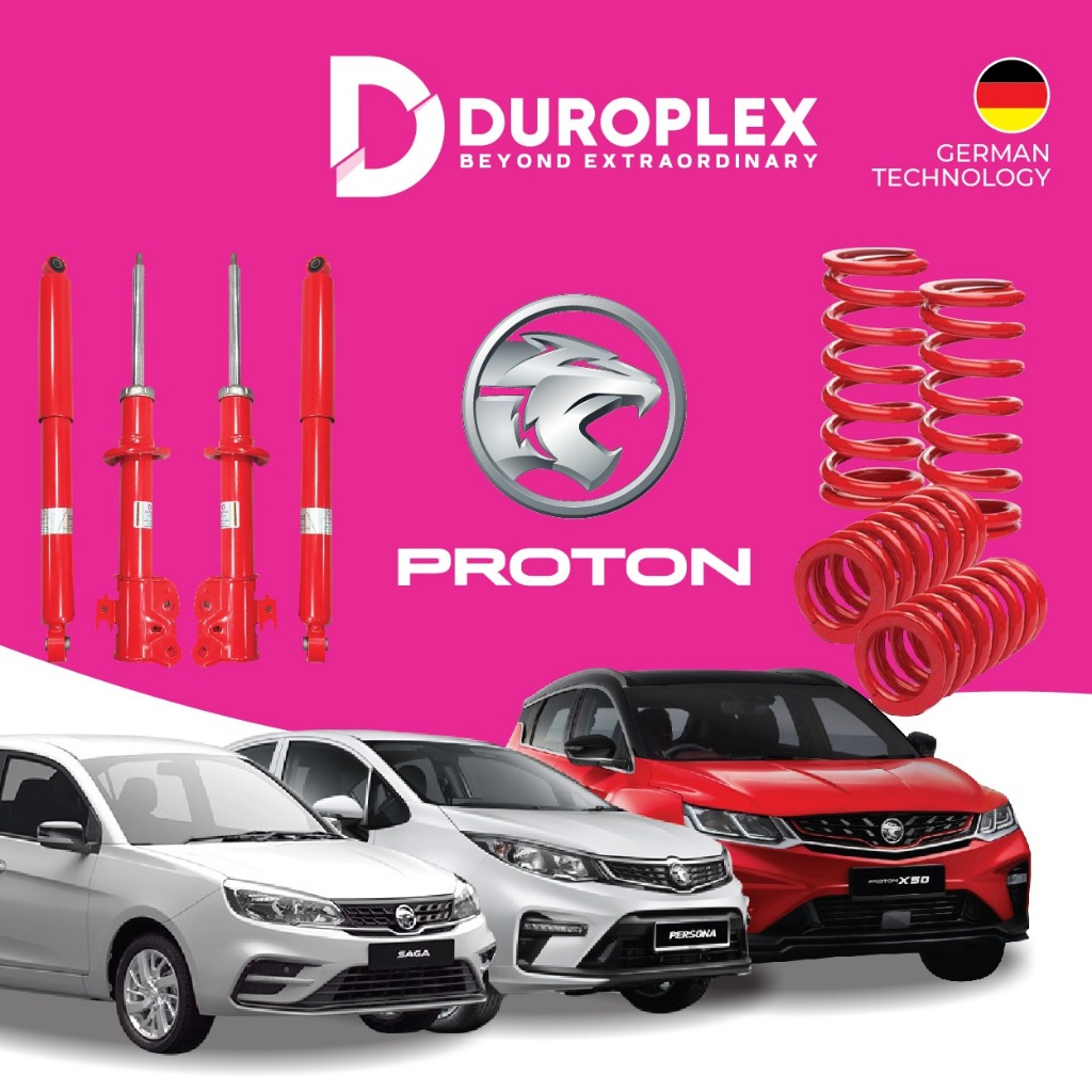DUROPLEX Full Set Heavy Duty Lowered Sport Spring Proton Car | Shopee ...
