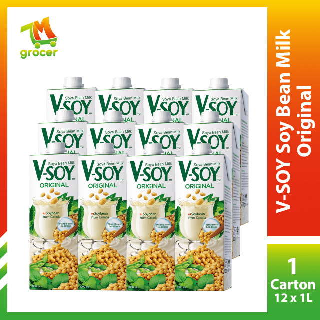 V-SOY Original Soya Bean Milk UHT 1 Carton (12 x 1L) | Shopee Malaysia