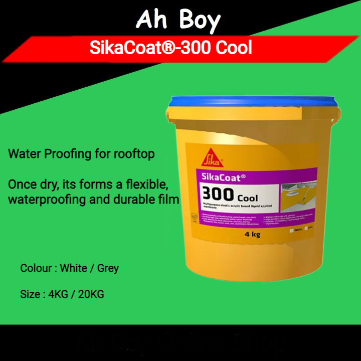 SIKA SikaCoat®-300 Cool (4KG/20KG)(GREY/WHITE) Multipurpose Elastic ...