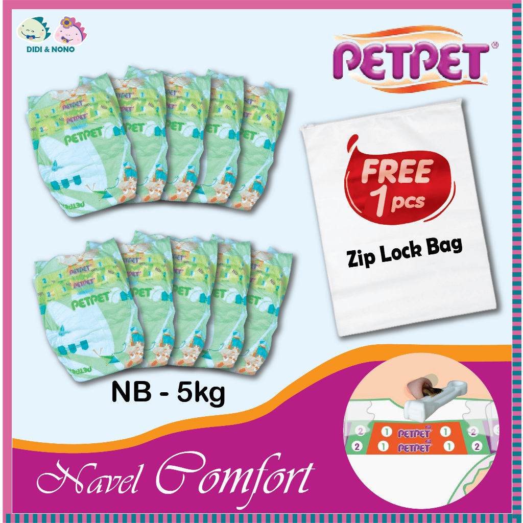 PETPET TRIAL PACK REPACK DIAPERS Newborn 0 - 5 kg Lampin Pakai Buang ...