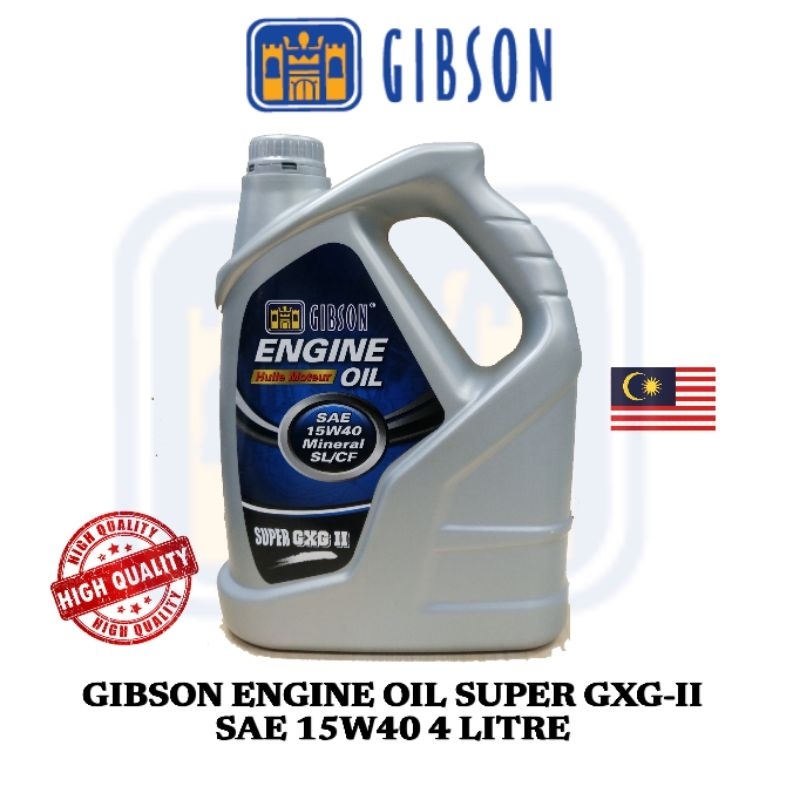 GIBSON ENGINE OIL SUPER GXG-Ⅱ SAE 15W40 4 LITRE | Shopee Malaysia