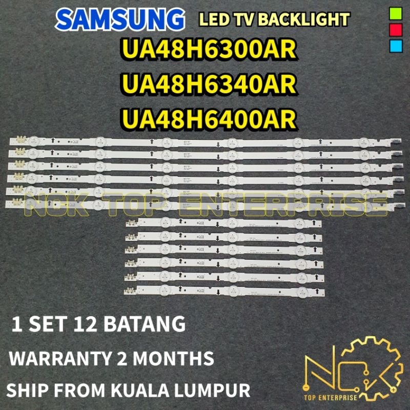 SAMSUNG UA48H6300AR UA48H6340AR UA48H6400AR TV LED BACKLIGHT BARU READY ...