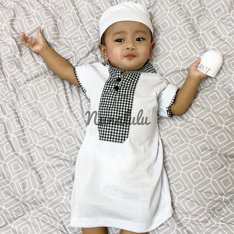 Jubah umar baby boy 0-24bulan jubah aqiqah jubah akikah jubah baby ...