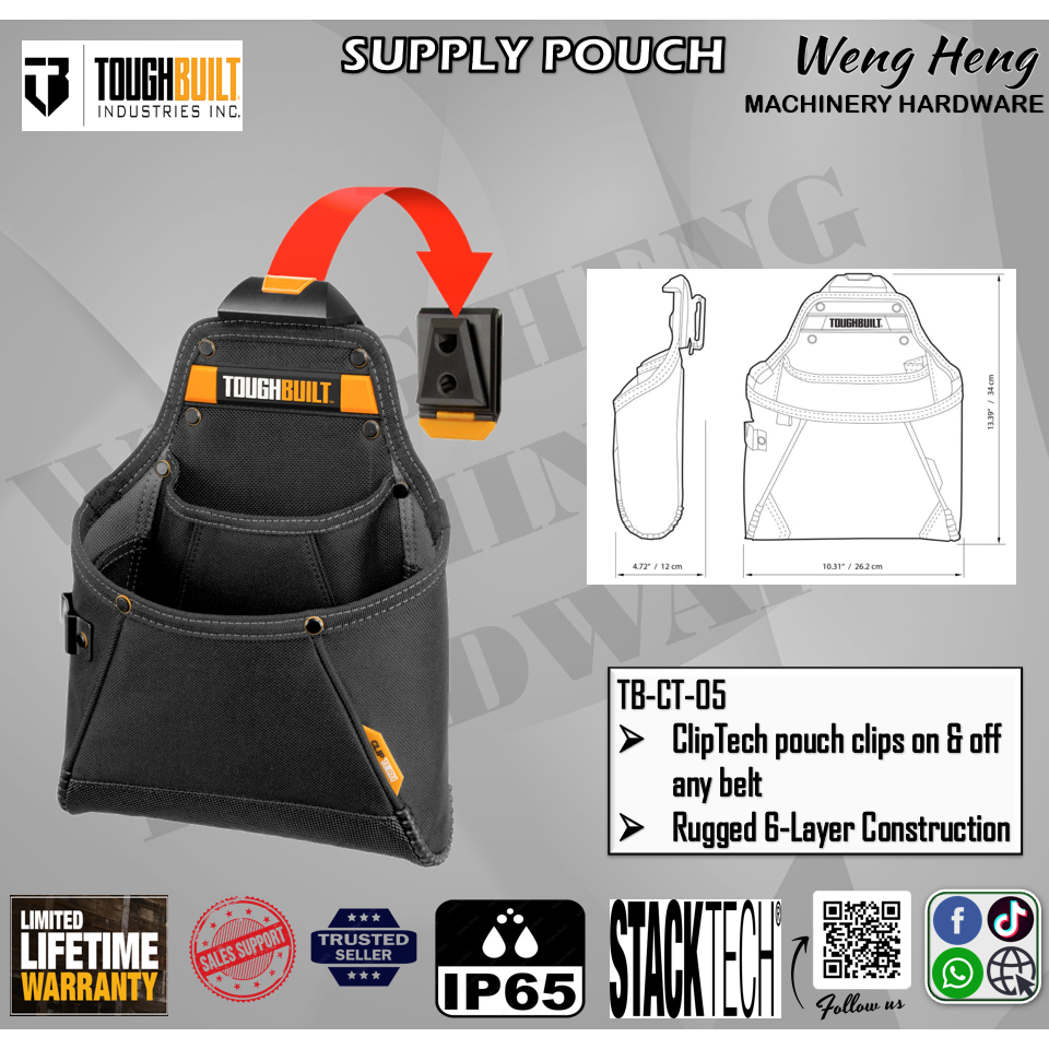 TOUGHBUILT Supply Pouch - TB-CT-05 | Shopee Malaysia