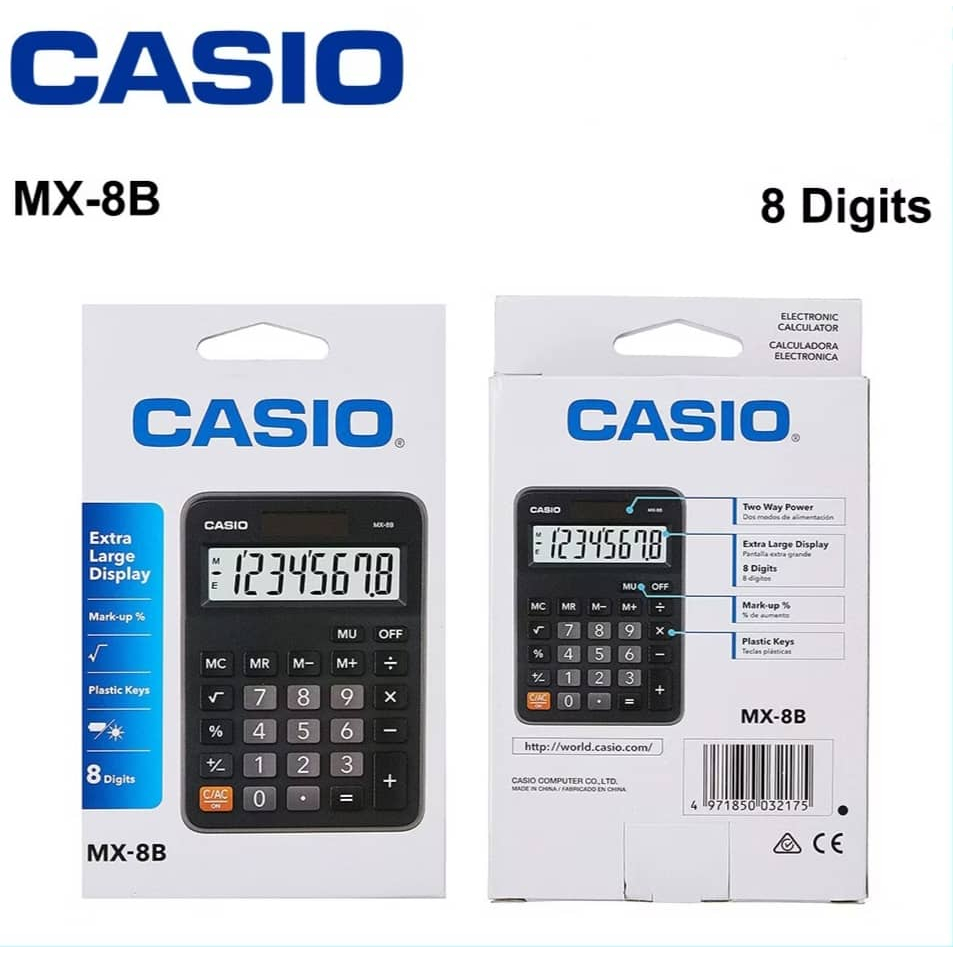CASIO MX-8B 8 DIGITS MINI DESK CALCULATOR ORIGINAL | Shopee Malaysia